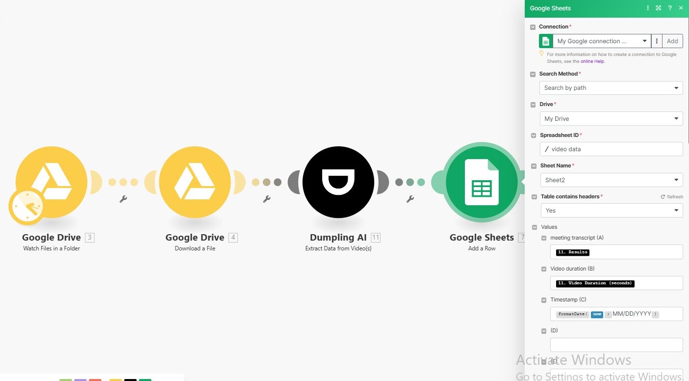 How to Extract Data from Videos Using Dumpling AI and Make.com