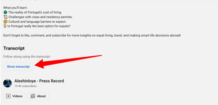 How To Get YouTube Transcript Instantly in 2025