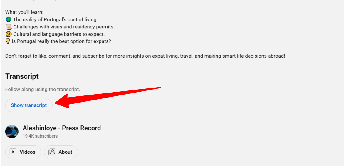 How To Get YouTube Transcript Instantly in 2025